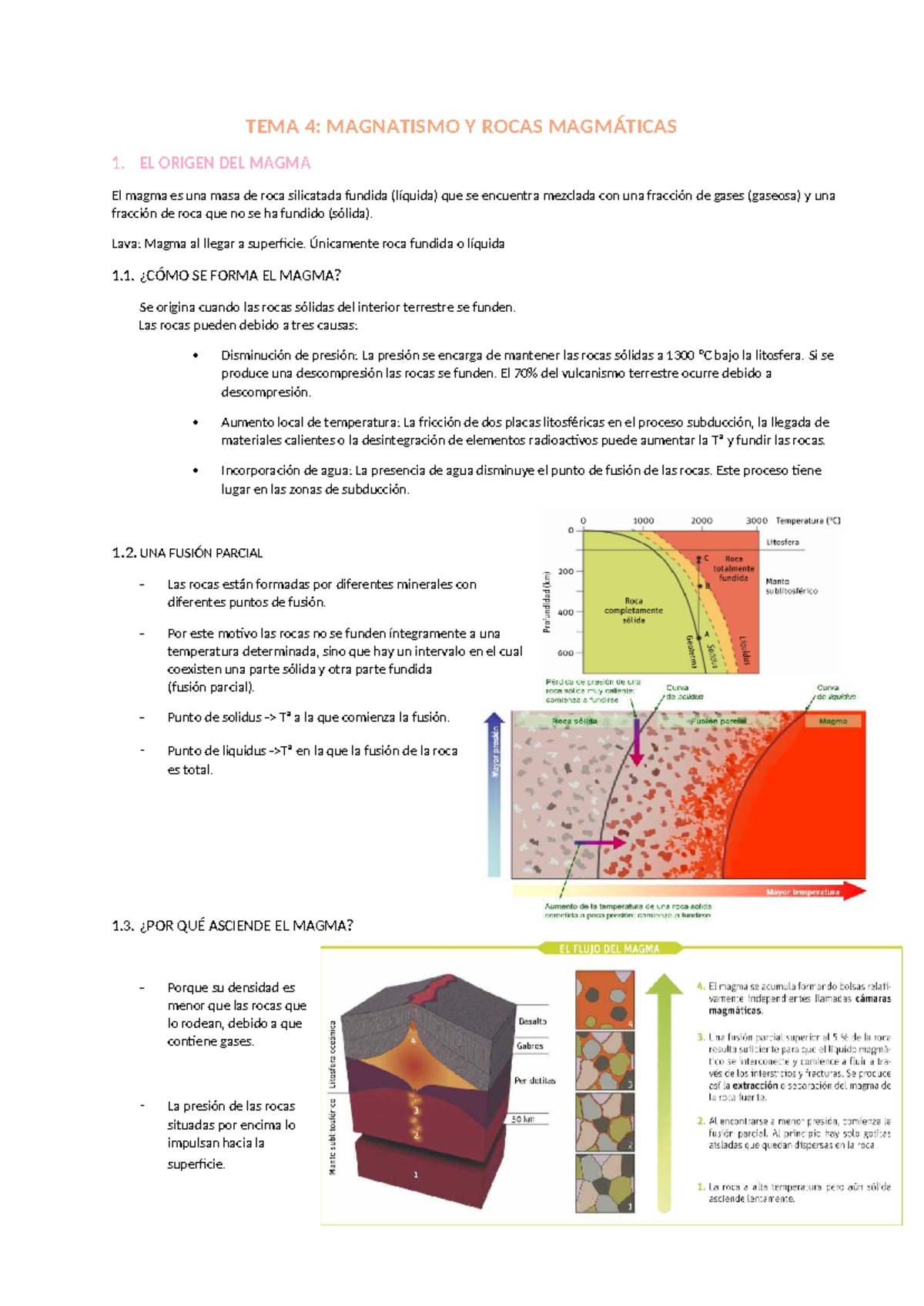 TEMA 4: MAGNETISMO Y ROCAS MAGMÁTICAS - ORIGEN Y TIPOS DE MAGMA - Studocu