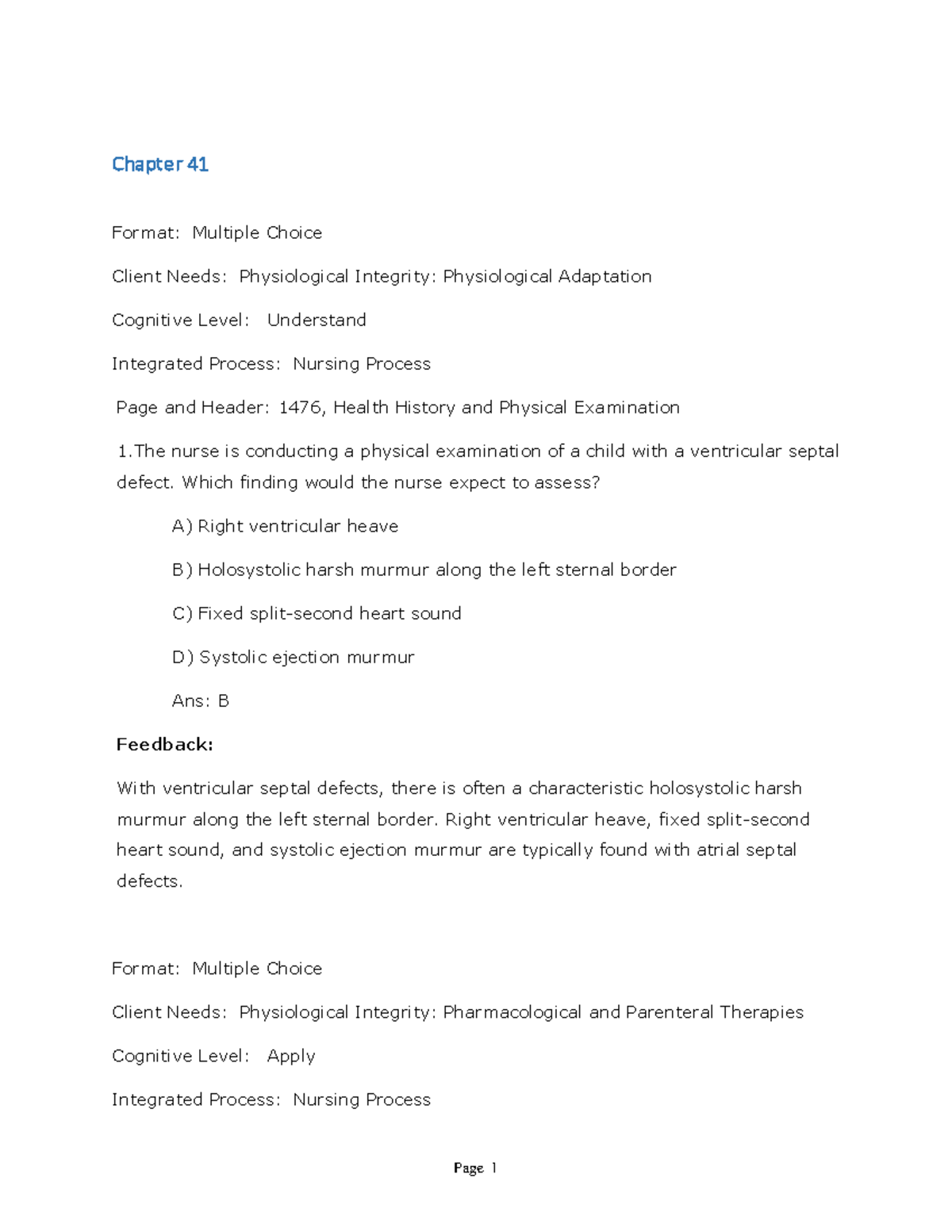 Chapter 41 - Comprehensive Test Bank for Nursing Fundamentals - Studocu