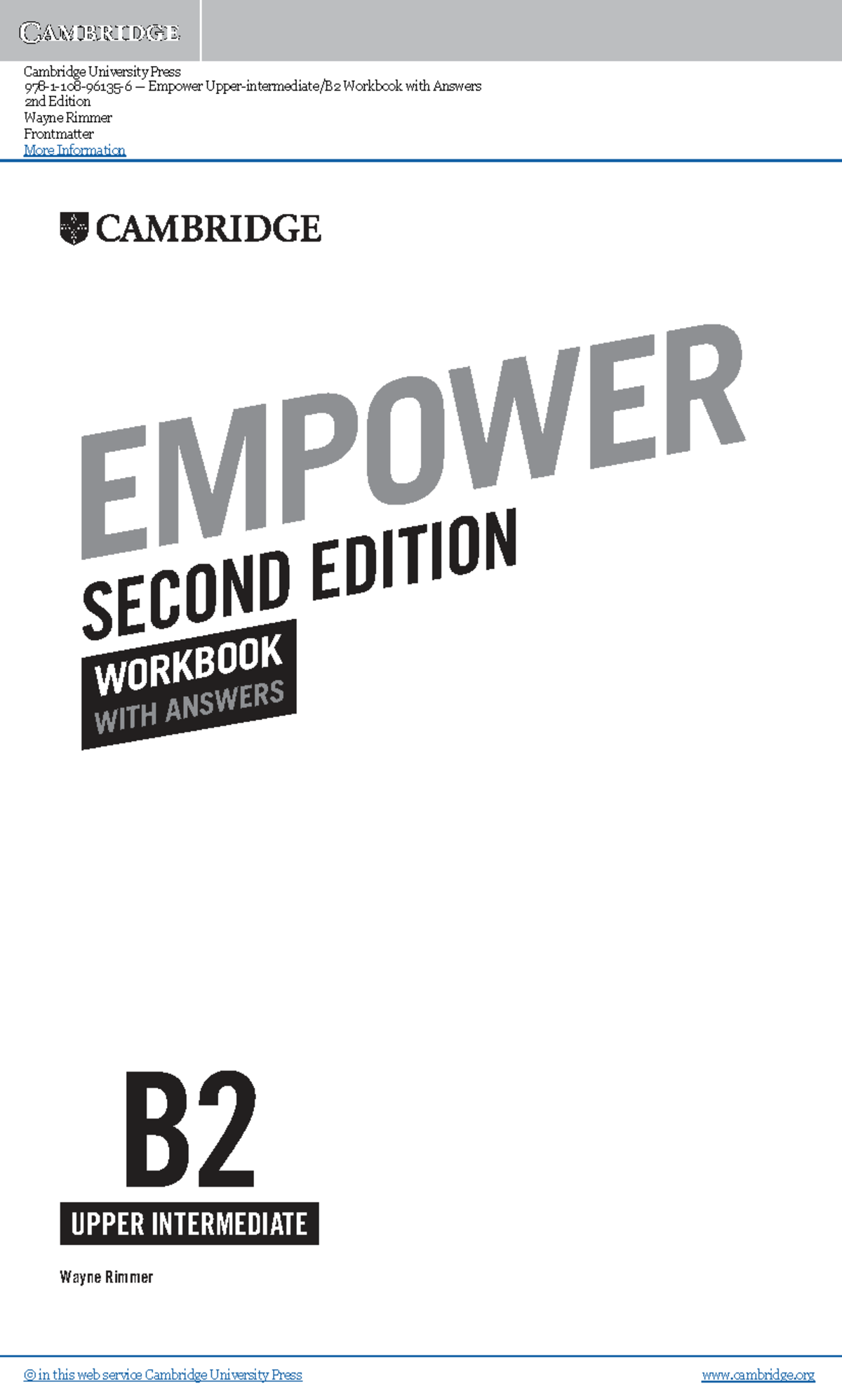 Empower Upper-intermediate B2 Workbook Answers (2nd Edition) - Studocu