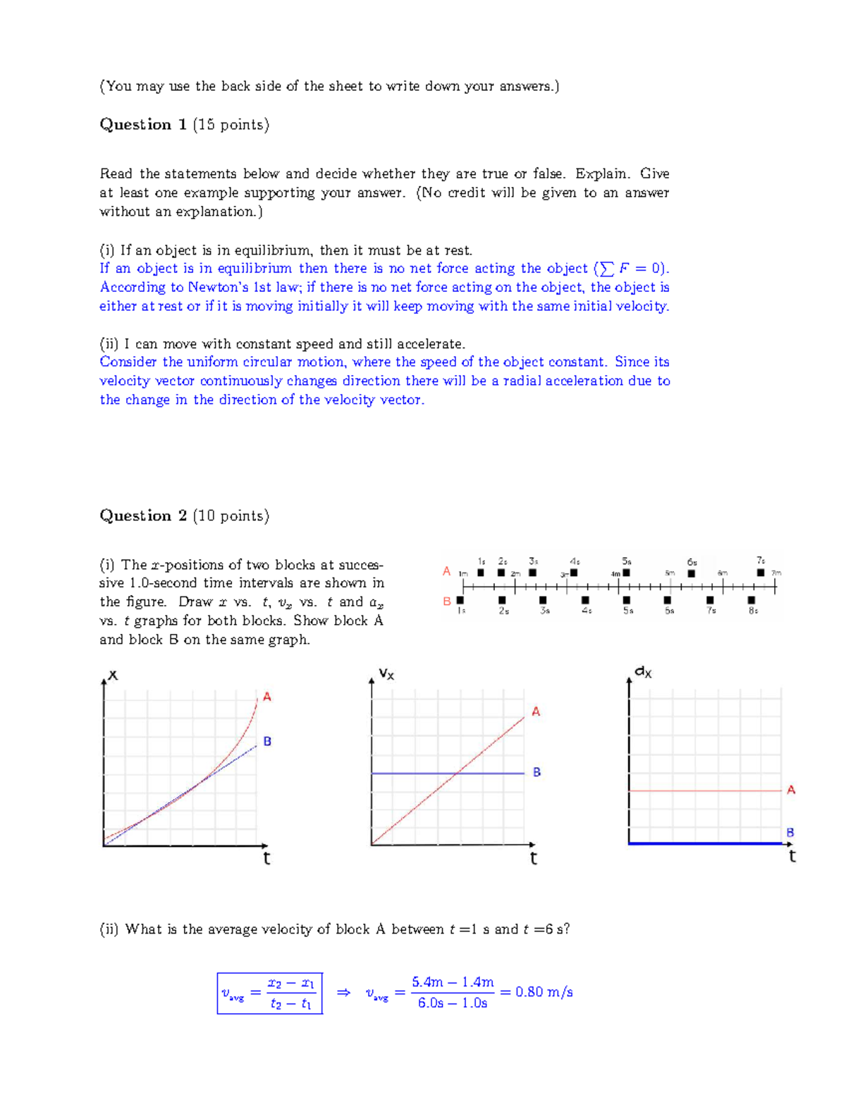 PHYS101 Fall 2013 Midterm Exam Review Notes - Studocu