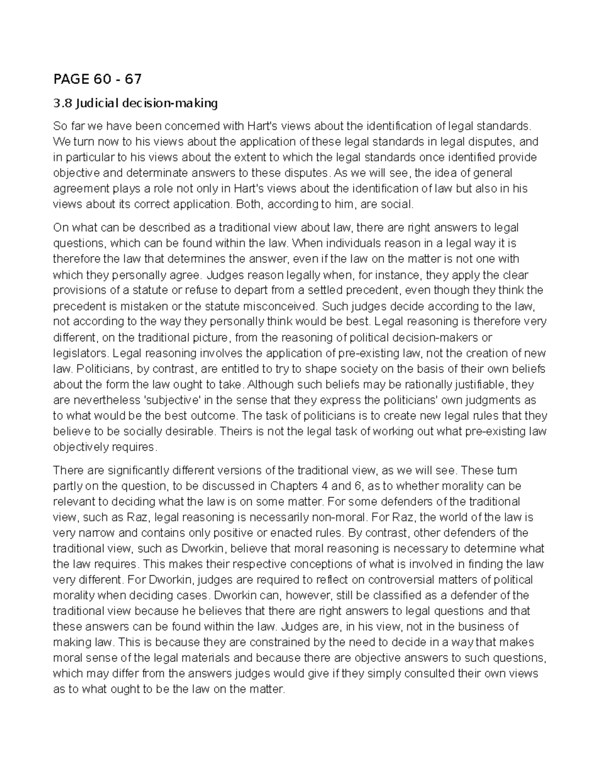 Denise Meyerson Jurisprudence pp 60 - 67 - PAGE 60 - 67 3 Judicial ...