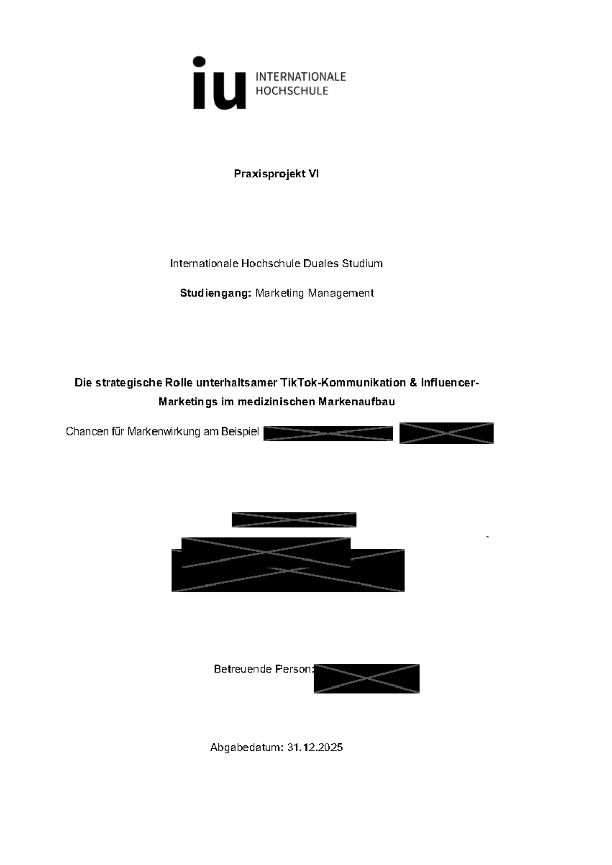 Praxisprojekt VI: Die Rolle von Influencer-Marketing im ...