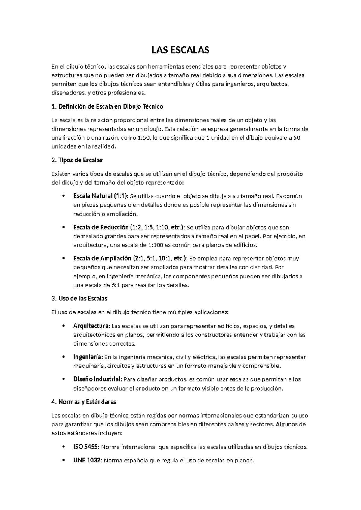 Escalas en Dibujo Técnico: Definición, Tipos y Usos Esenciales - Studocu
