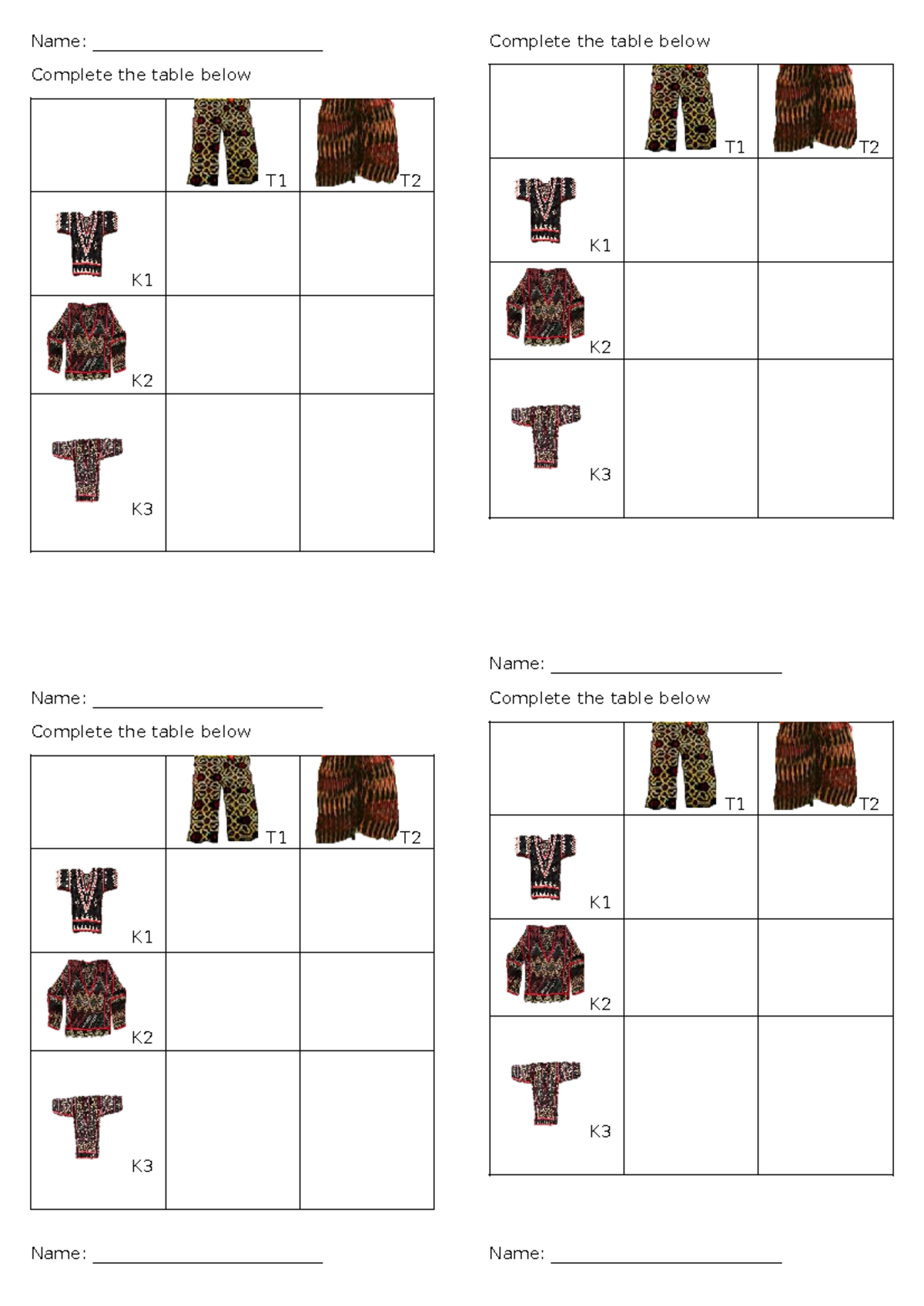 T1 & T2 Assessment Table Completion Guide - Studocu