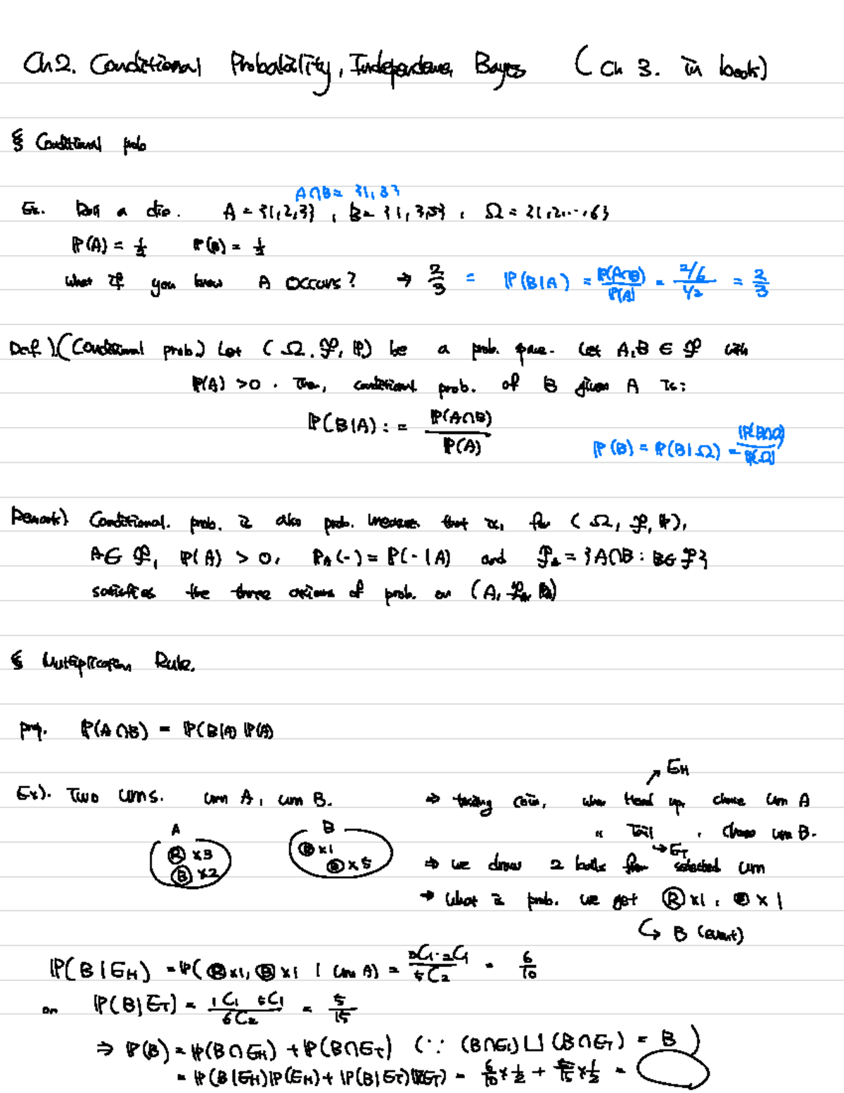 Conditional Probability and Independence Concepts (Math 101) - Studocu