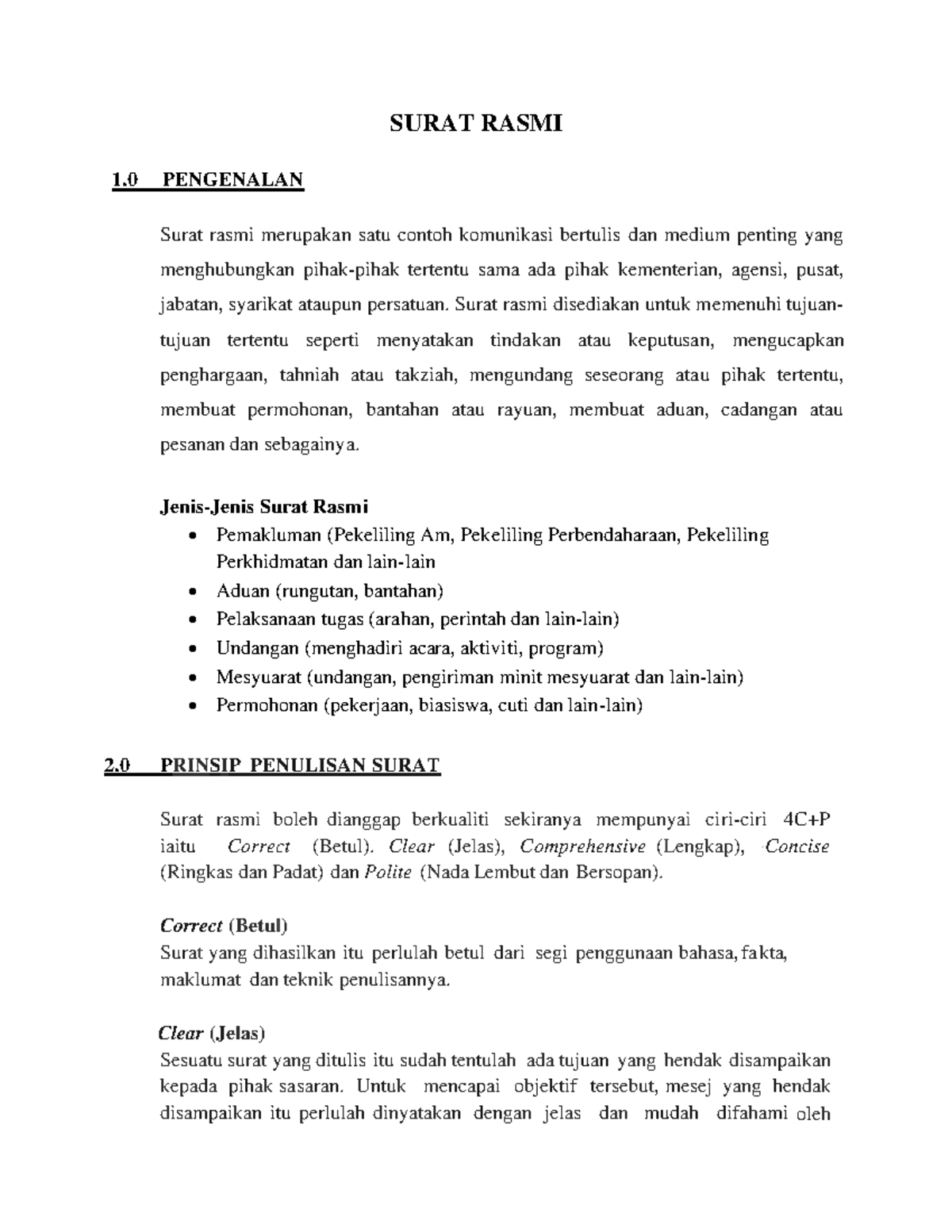 Topik 3 ; Nota Lengkap Penulisan Surat Rasmi - Studocu