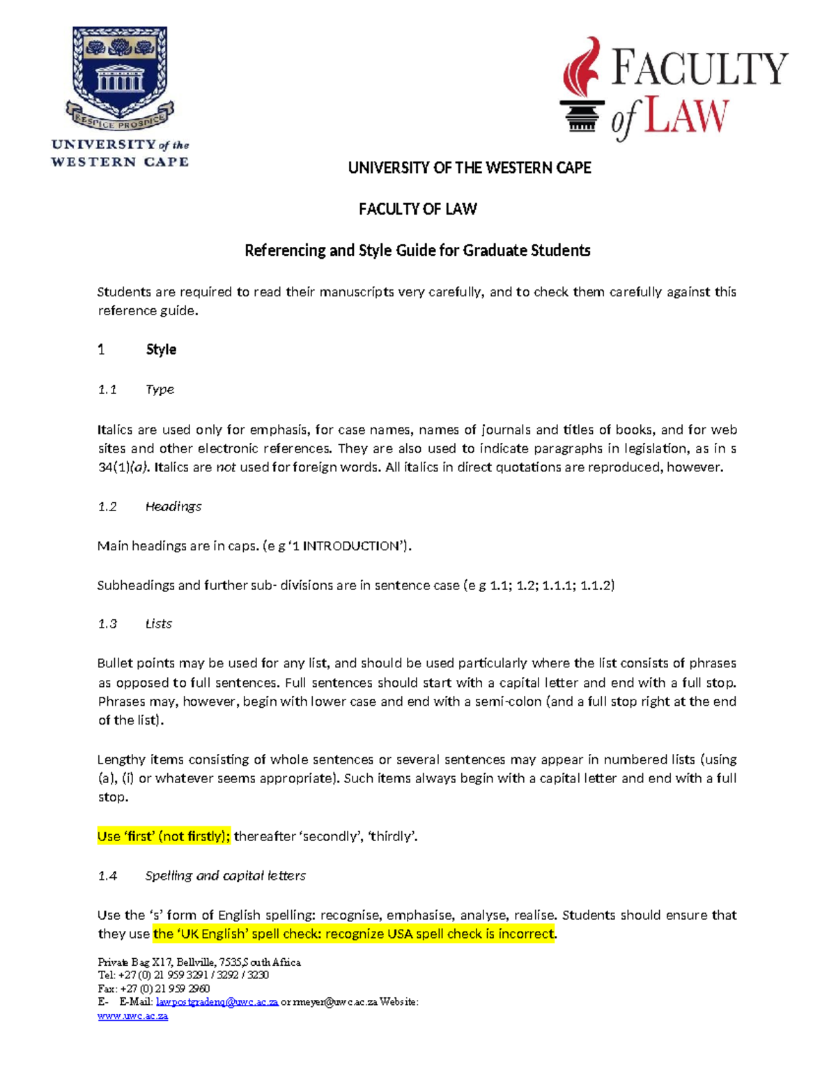 Referencing and Style Guide for Graduate Students (ADLL 2026) - Studocu