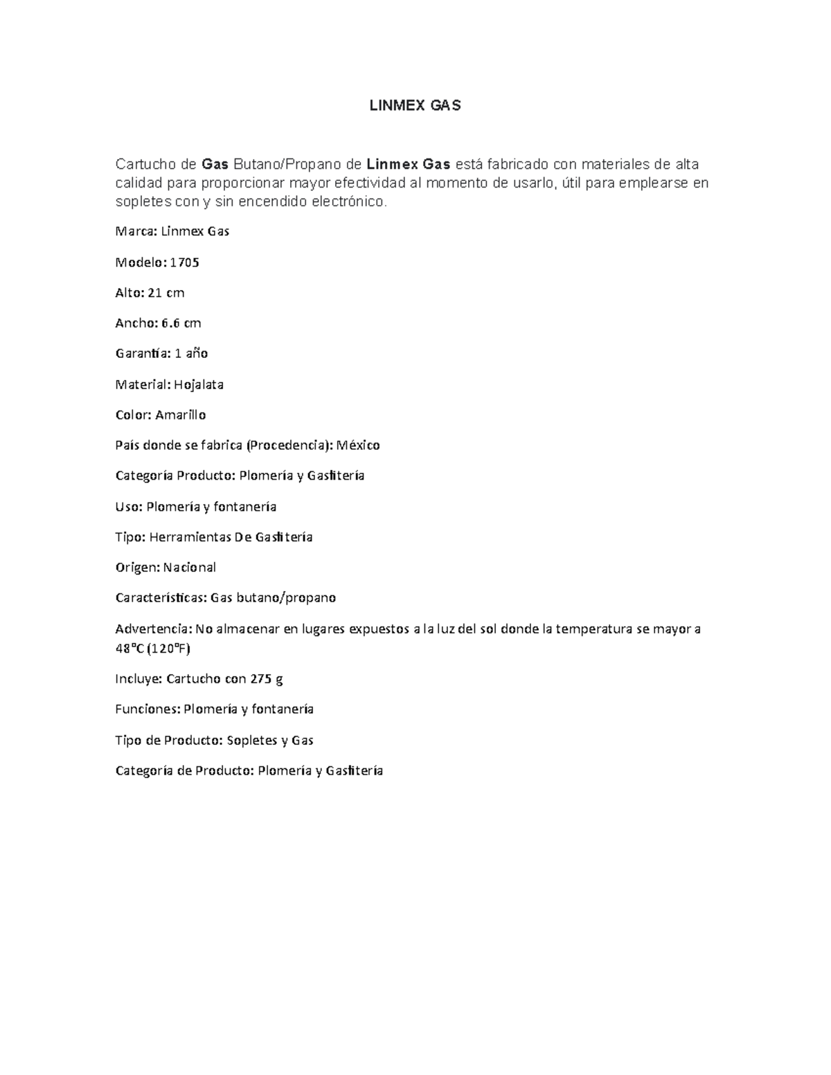 Linmex GAS - LINMEX GAS Cartucho de Gas Butano/Propano de Linmex Gas ...