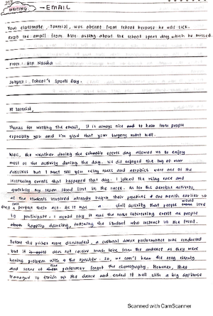 Muet Writing Task 1 Notes - MUET WRITING TASK 1 (EMAIL/LETTER) TASK 1 ...