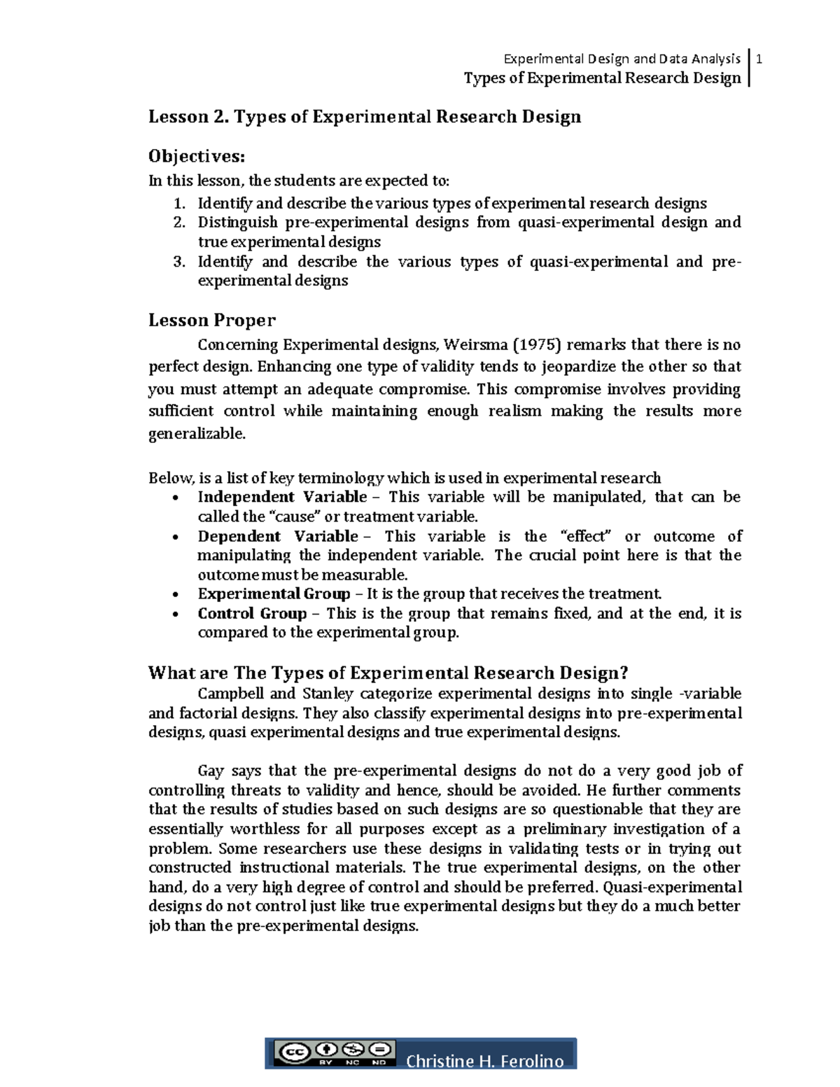 Types of Experimental Design - Types of Experimental Research Design ...