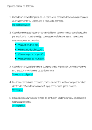 Resumen 3 y 4 balistica - Modulo 3 Balística interior: Es la parte de ...