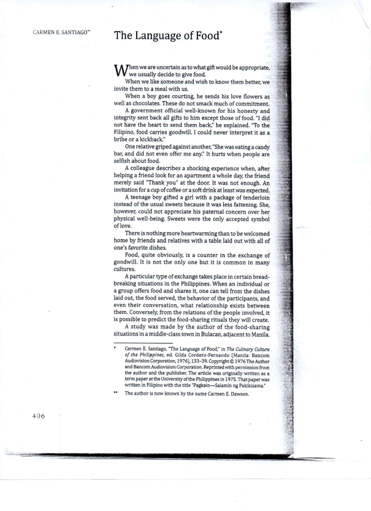 The Language of Food: An Exploration of Culinary Communication - Studocu