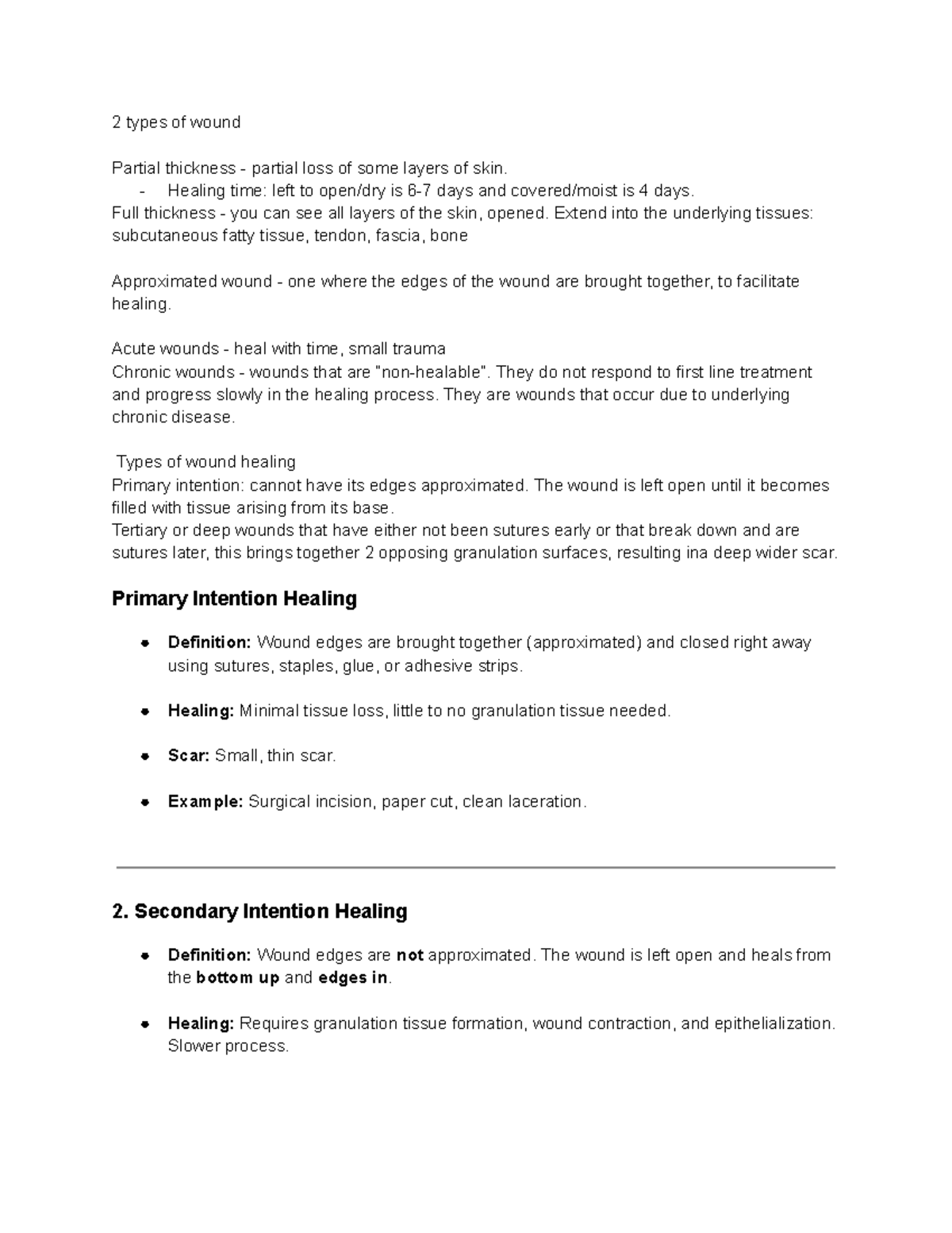 NFDN 2003 Wound Care & Healing: Types, Techniques, and Assessment Notes ...