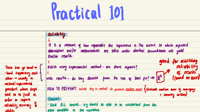 Practical 0: Understanding Reliability and Validity in Experiments ...