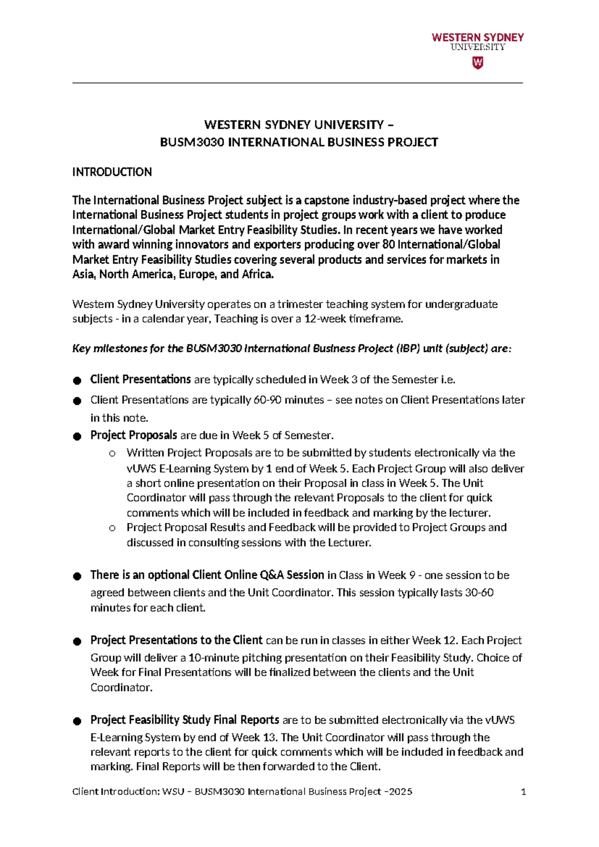 BUSM3030 International Business Project: Katalon Client Brief Term 2 ...