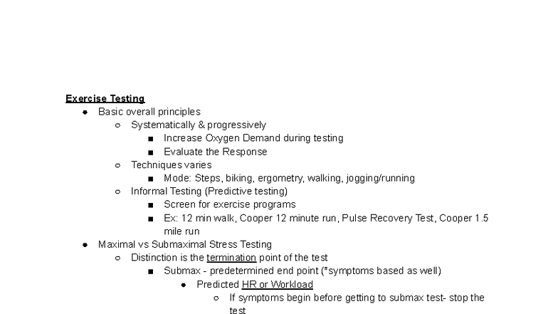 Exercise Testing Protocols and Guidelines for Cardiac Rehab (CR 101 ...