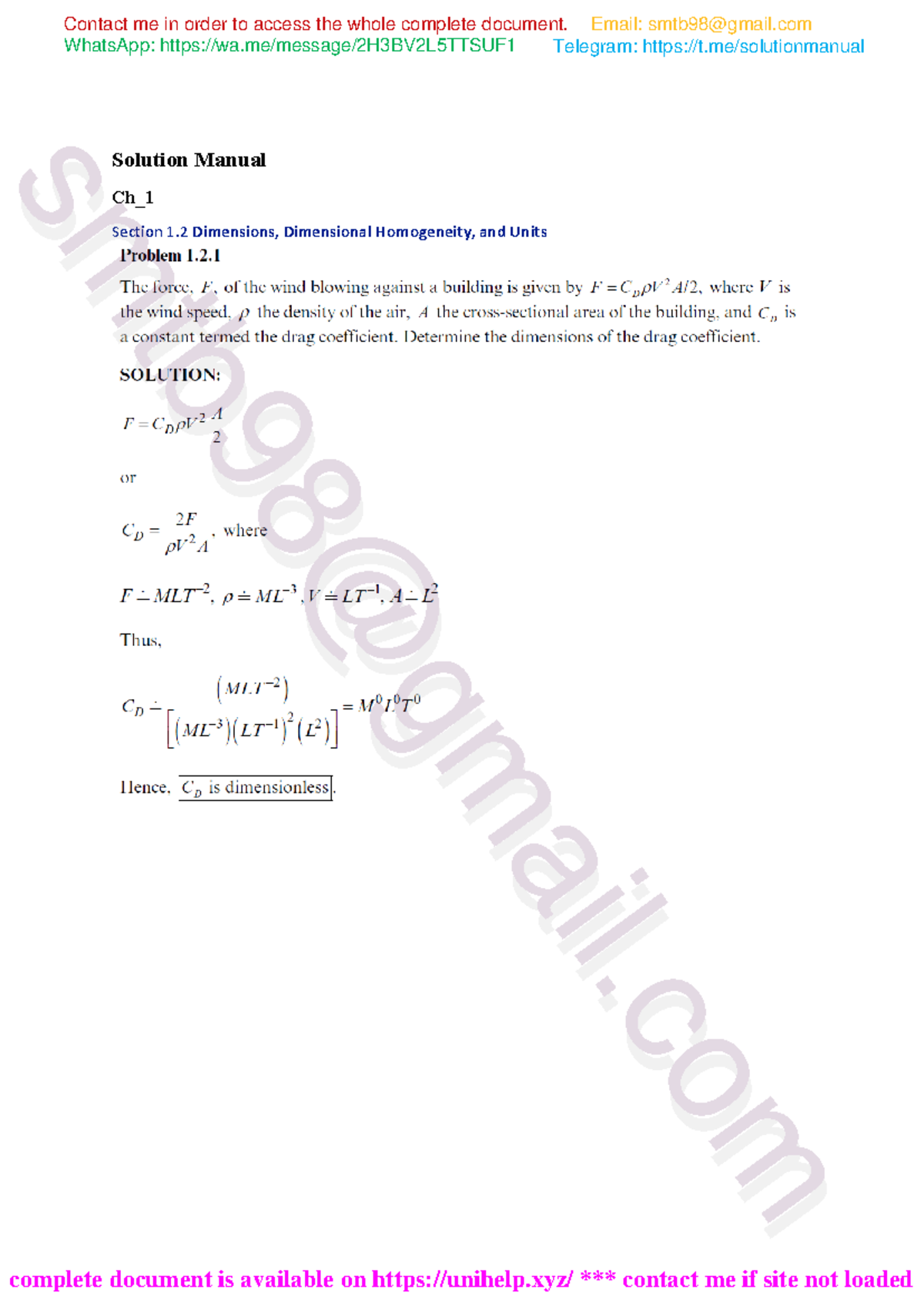 Solution Manual for Fluid Mechanics (Fundamentals) - 9th Ed. - Studocu
