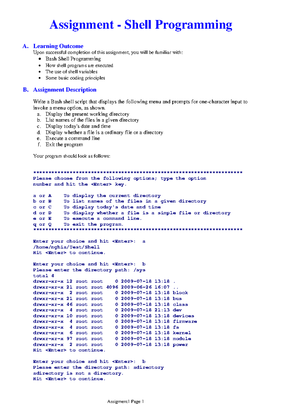 WS2 - Bash Shell Programming Assignment Overview and Execution Guide ...