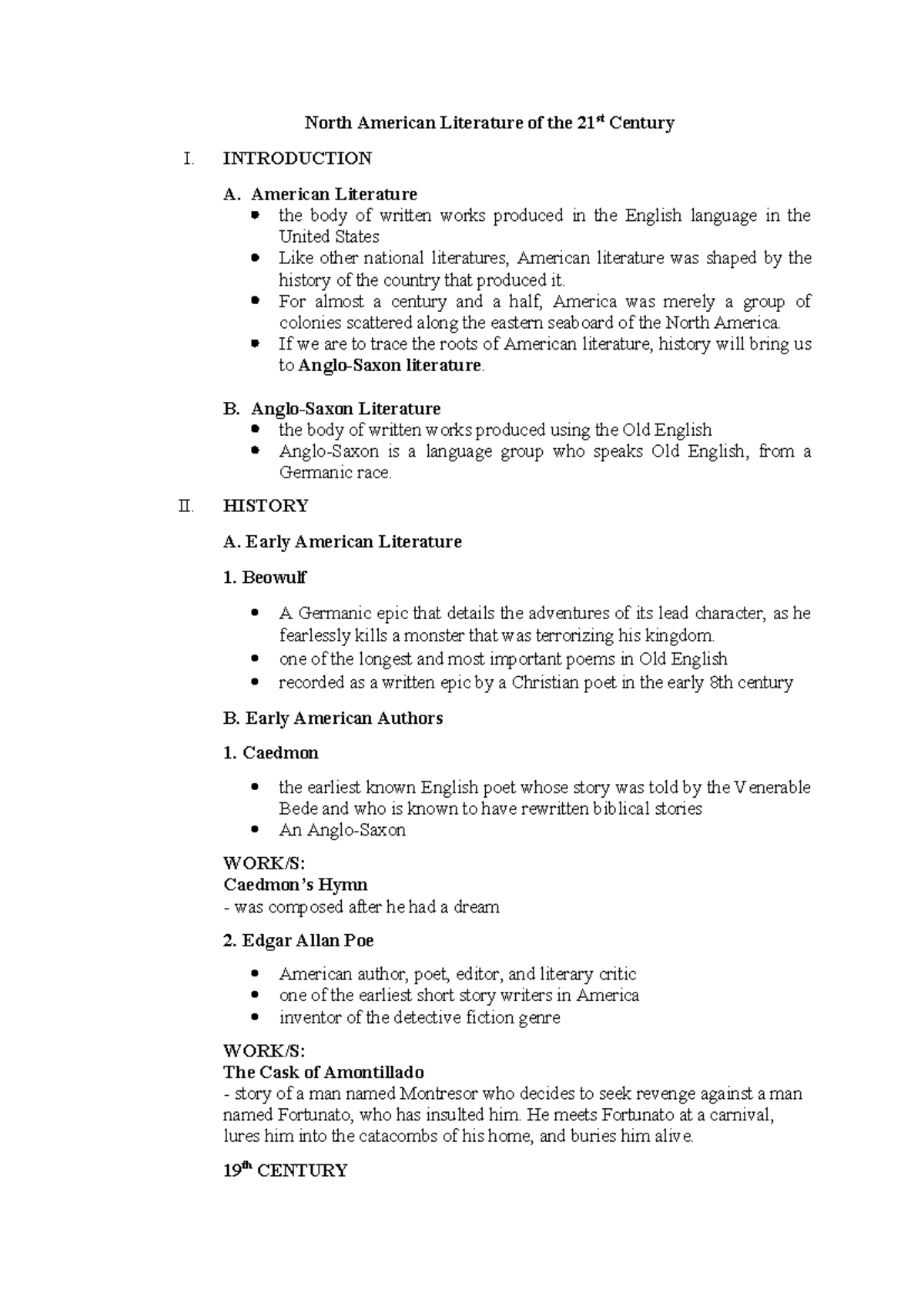 21st Century American Literature Overview and Analysis (BSEd - ENGLISH ...