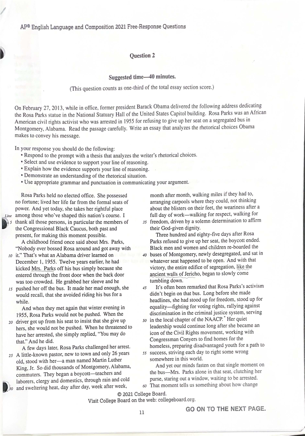 English Language and Composition 2021 Essay Analysis: Obama's ...