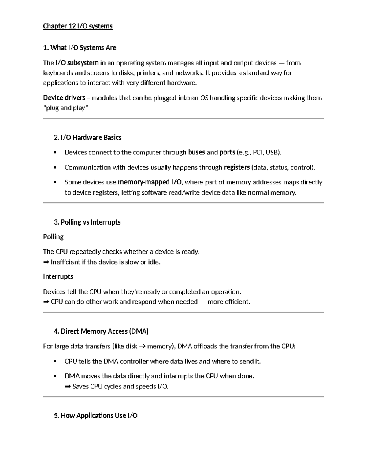 Chapter 12 I/O Systems Overview and Subsystem Management - Studocu