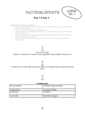 Notater til NAT 1007 muntlig eksamen - Naturfag praktiske forsøk - Studocu