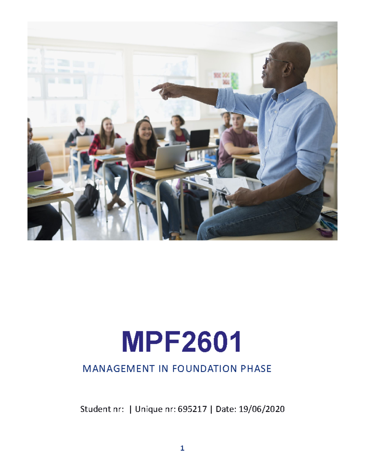 MFP2601 - Marked assignment 97/100 - MPF Student nr: | Unique nr ...