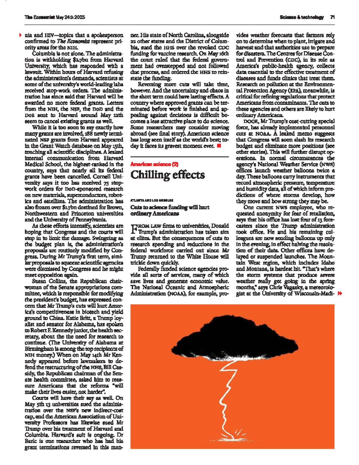 The Economist May 24th 2025: Impact of Science Funding Cuts - Studocu