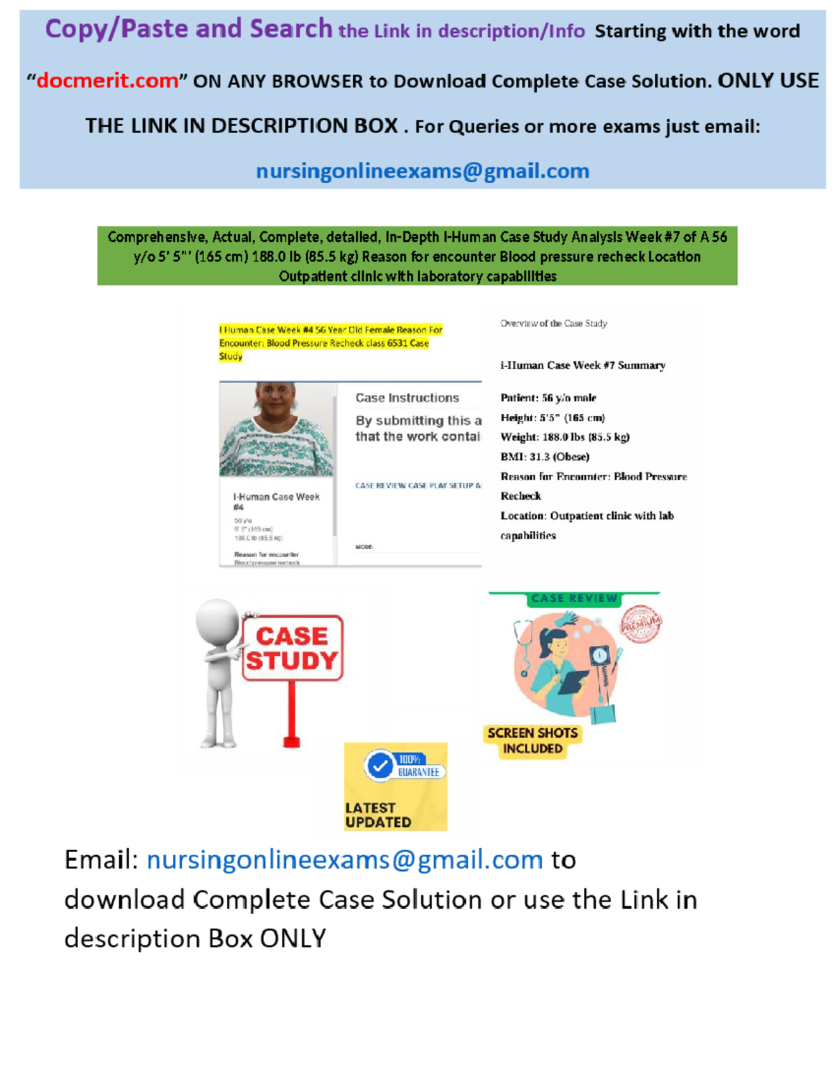Case study analysis: Hypertension management for Class 6512 Week 7 ...