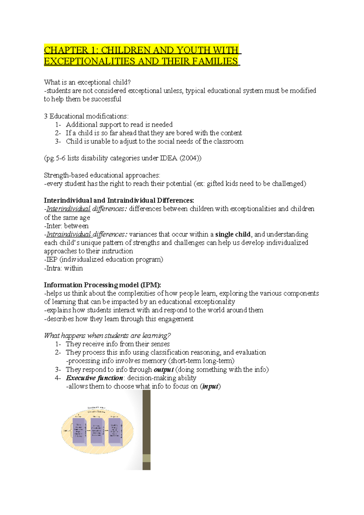Child Development - Chapter 1: Understanding Exceptional Children - Studocu