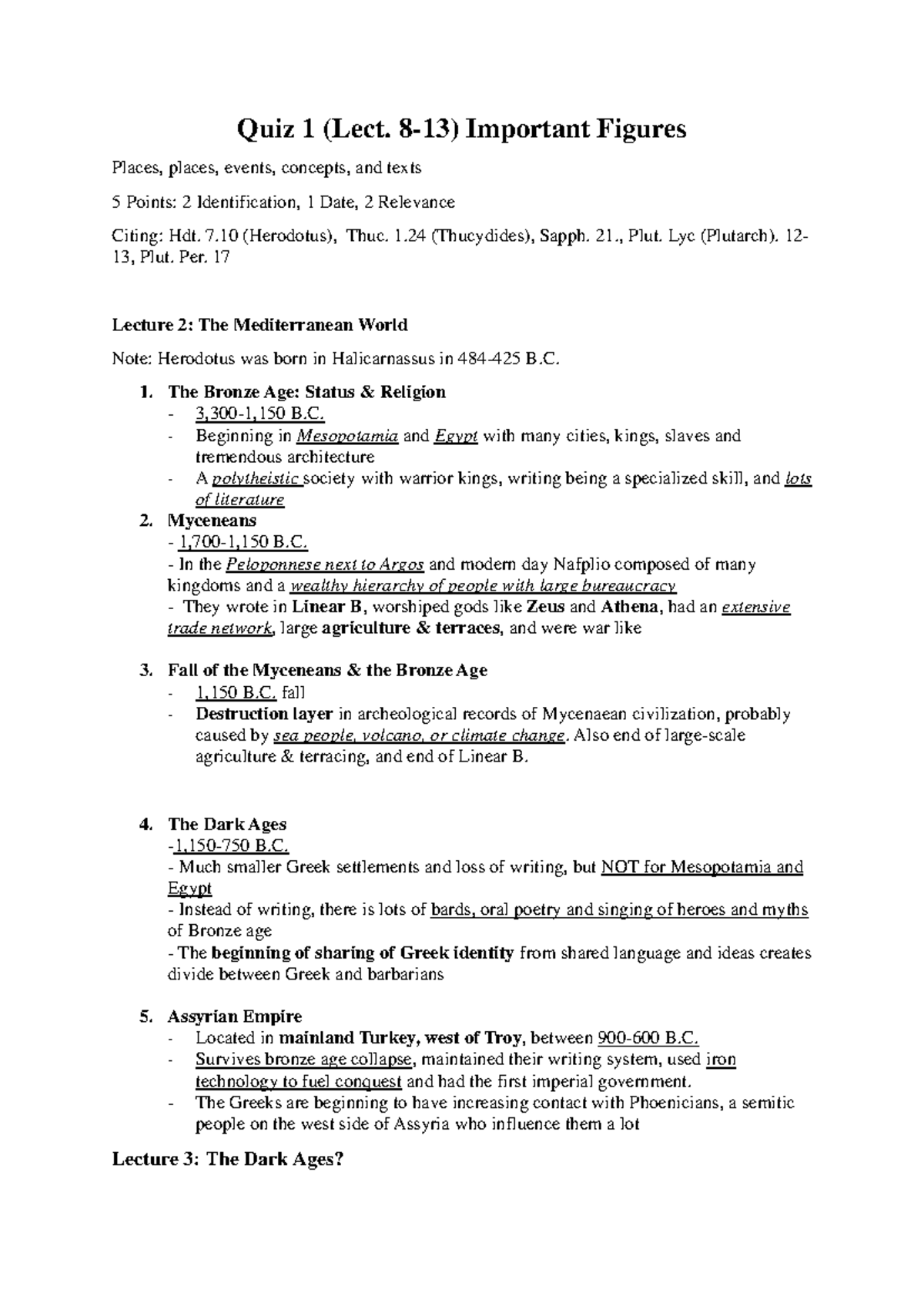 Quiz 1 Summary Notes: Key Figures from Lectures 8-13 (Course Code: TRUE ...