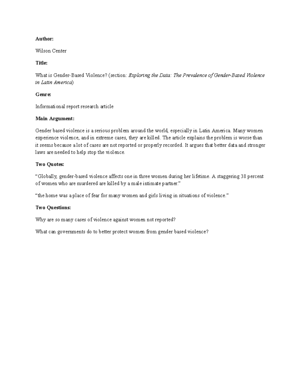 Exploring Gender-Based Violence in Latin America: Insights from English ...