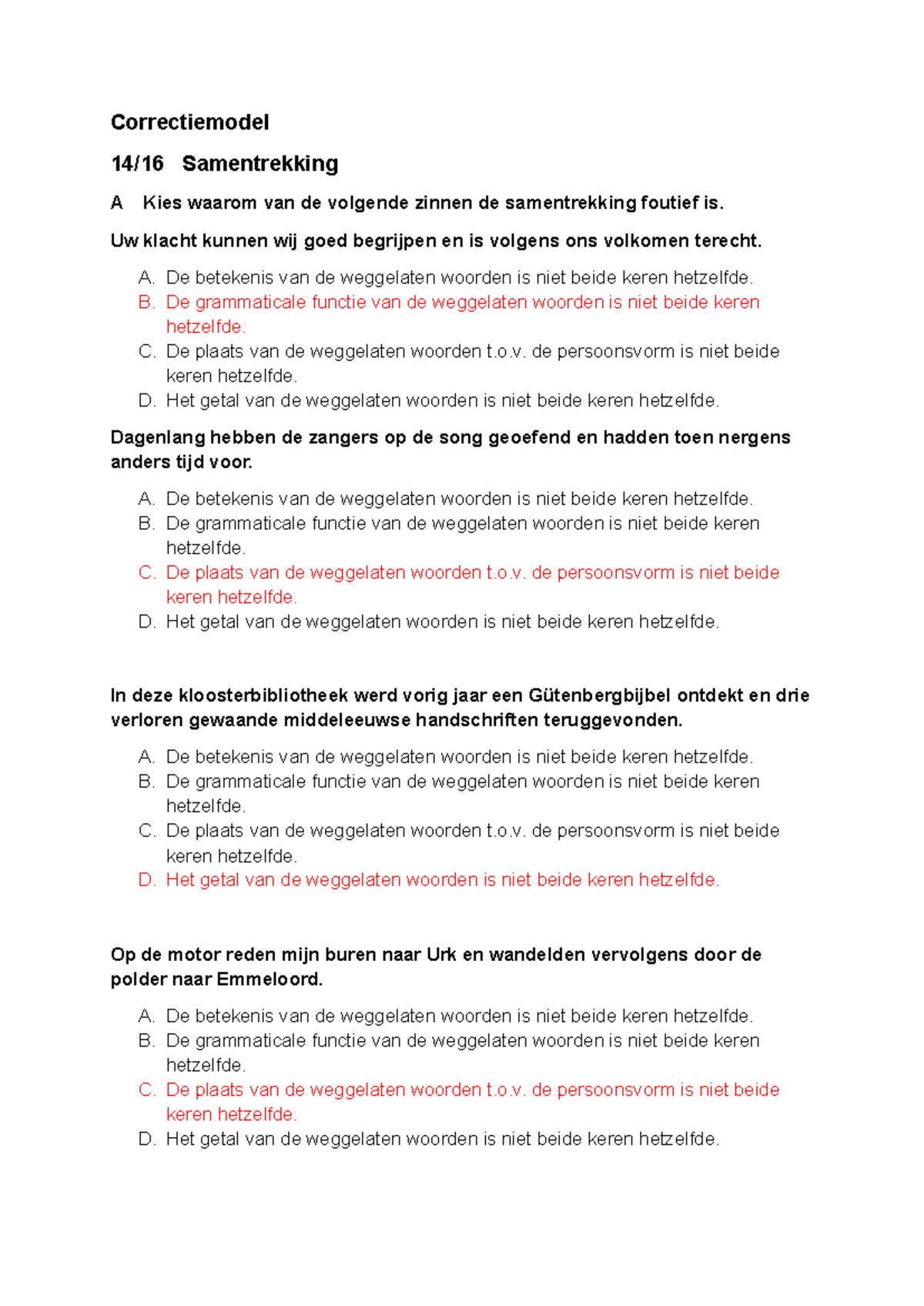 Correctiemodel Par. 1: Herformuleren van Samentrekkingen en Congruentie ...