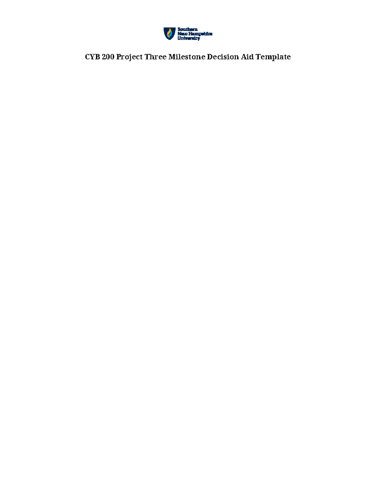 CYB 200 Project Three Milestone: Threat Detection and Response Guide ...