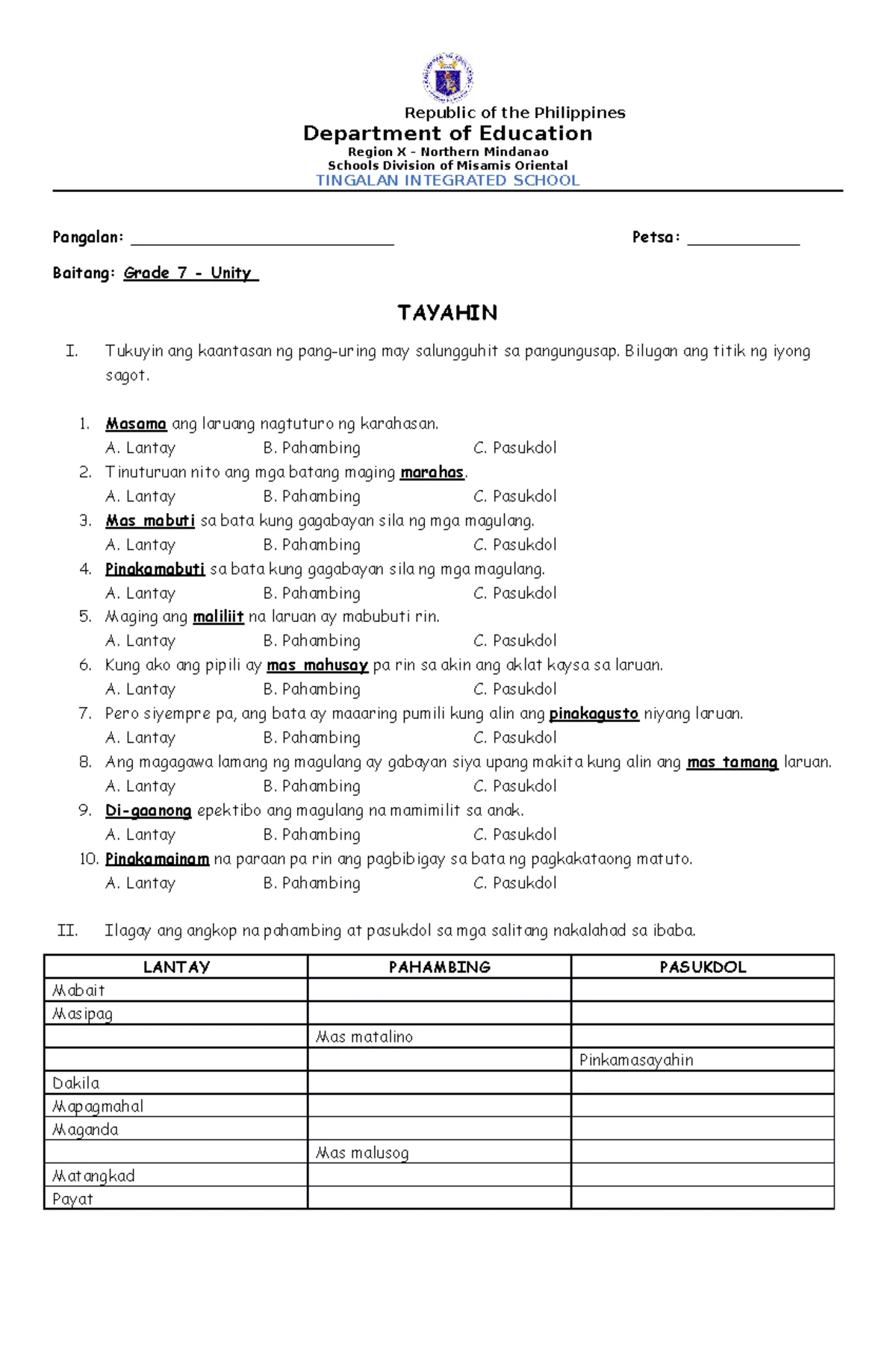 Modal - Filipino - MODAL – Sa paksang ito, ating tatalakayin kung paano ...