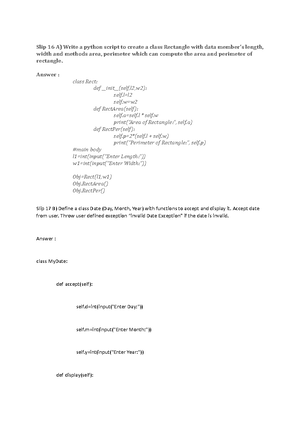 Sybba(CA) Sem-IV Practical Slip 2019 Pattern - bachlor of coputer ...