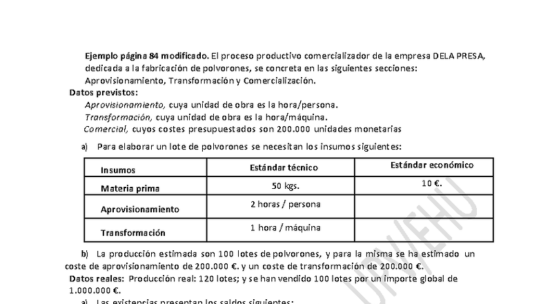 Ejemplo Página 84 Modificado: Costos de Producción de Polvorones ...
