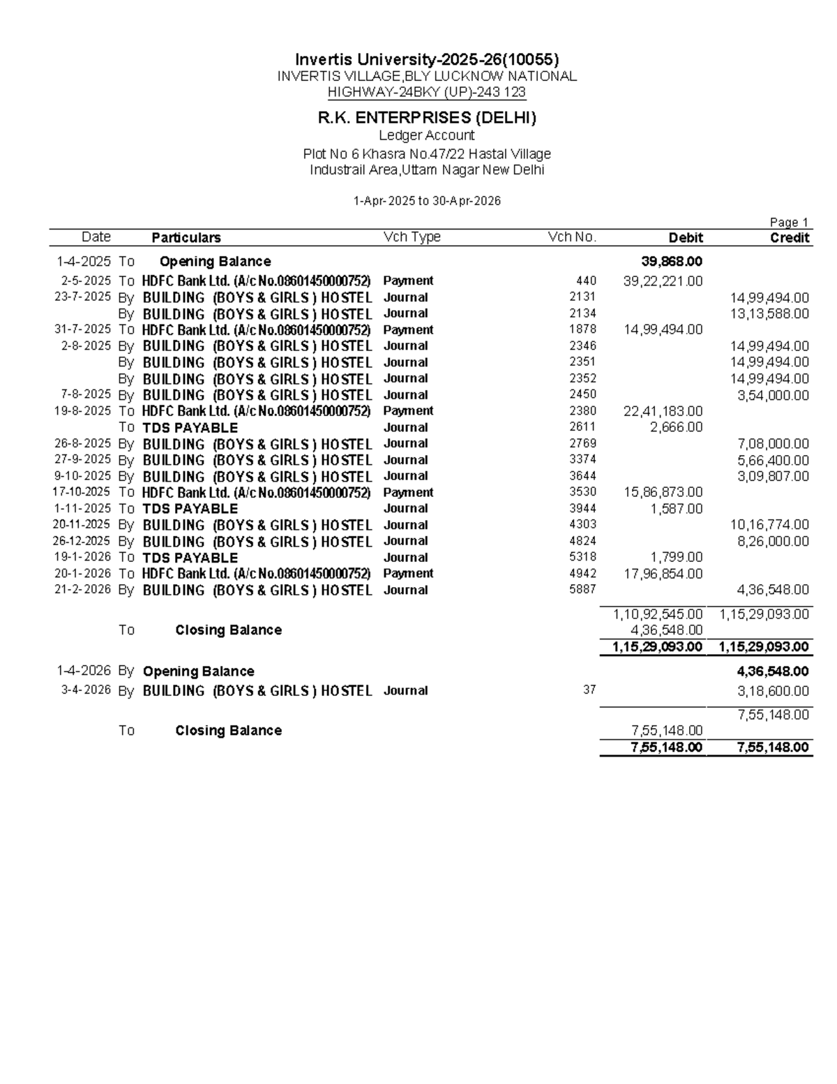 RK Enterprises (Delhi) Ledger Account Overview - Studocu