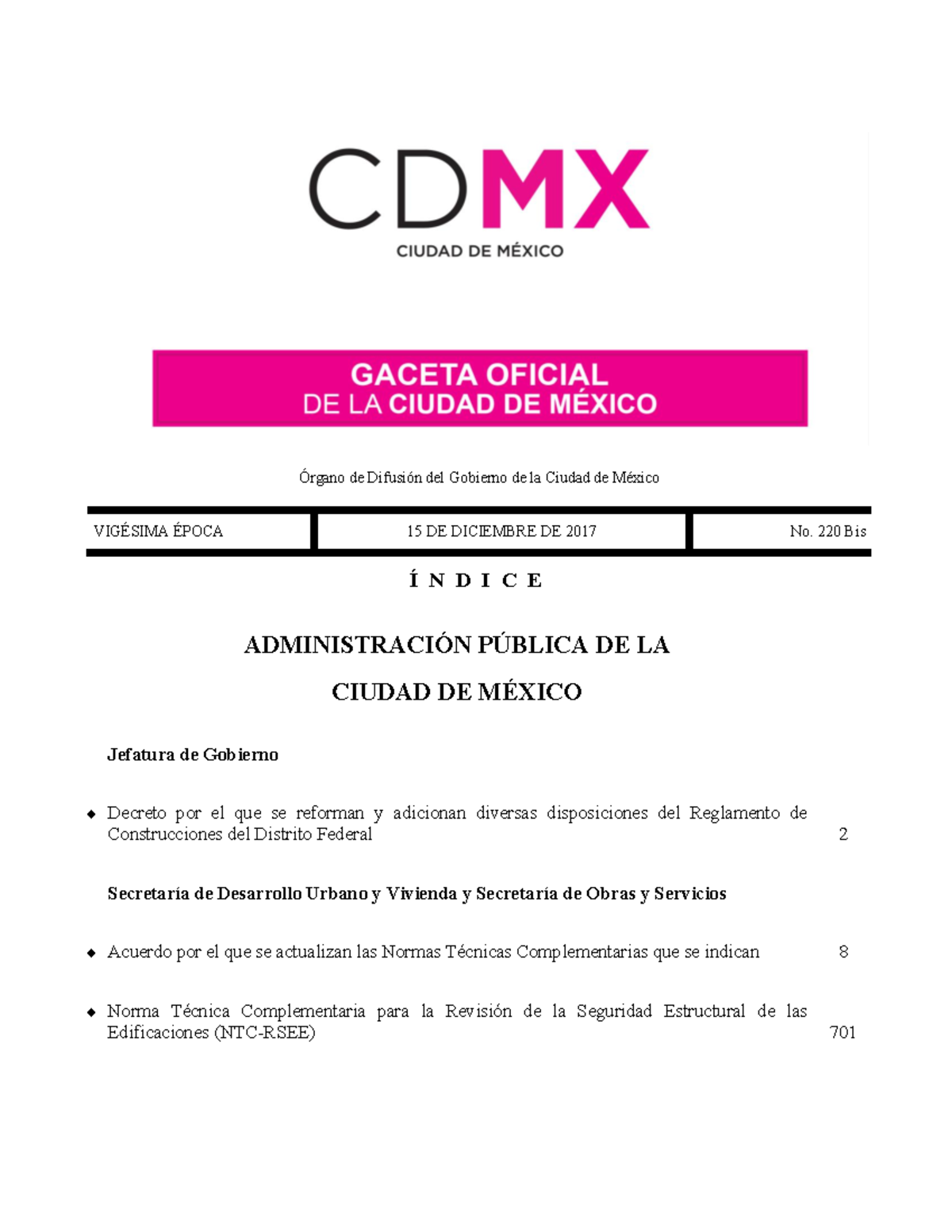 Cargas Vivas en CDMX: Normas y Reglas para Construcción 2017 - Studocu