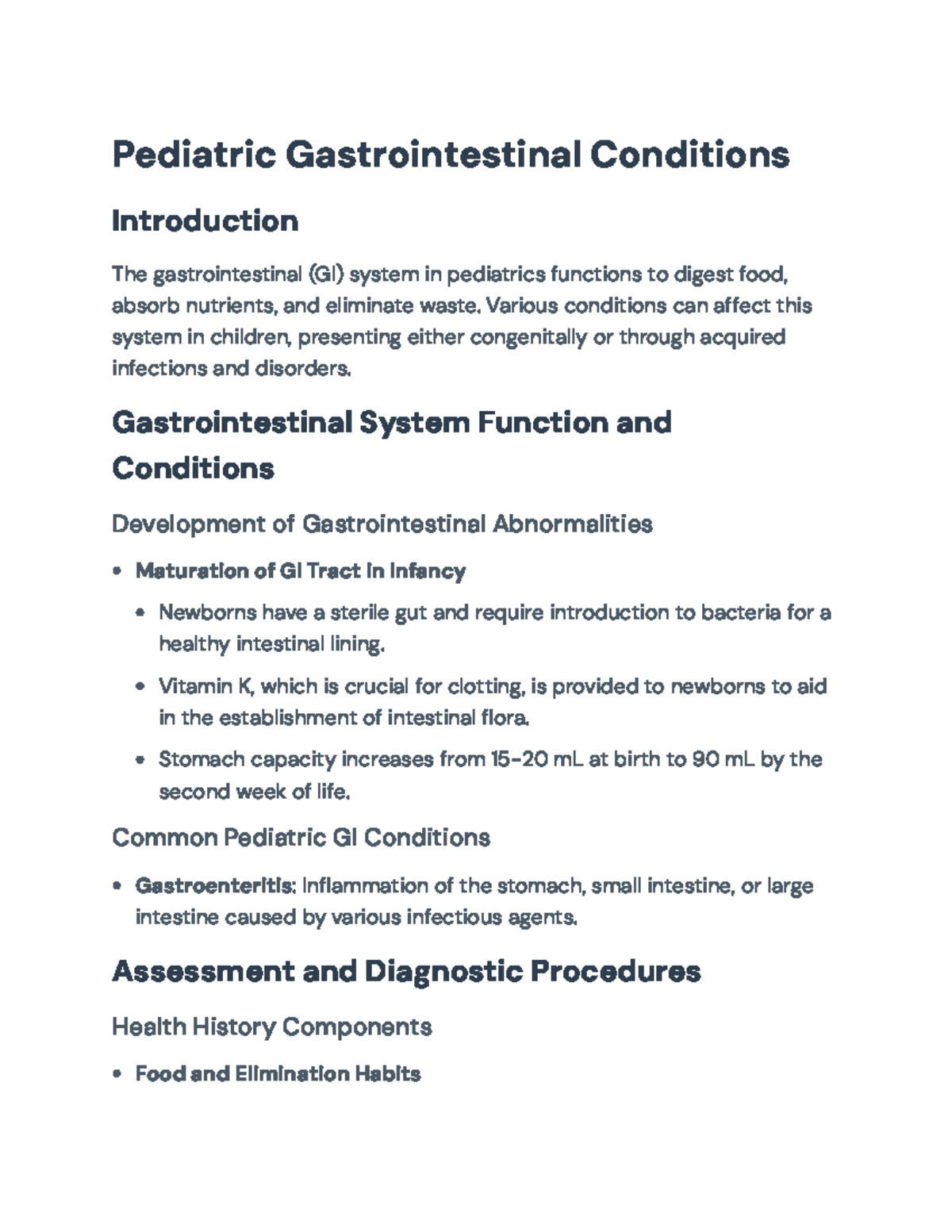 Pediatric GI Conditions: Assessment & Management Strategies (PEDS 101 ...
