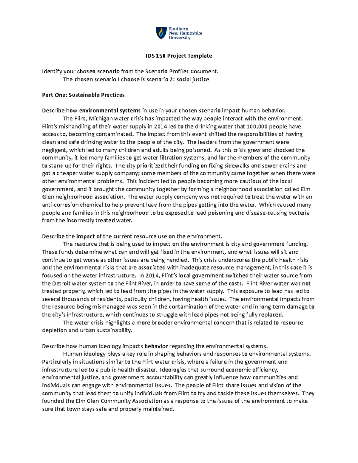 IDS 150 Project Template: Analyzing Sustainability and Social Justice ...