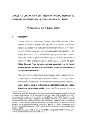 Tecnicas Y Procedimientos DE Intervencion Policial I - POLICIA NACIONAL ...
