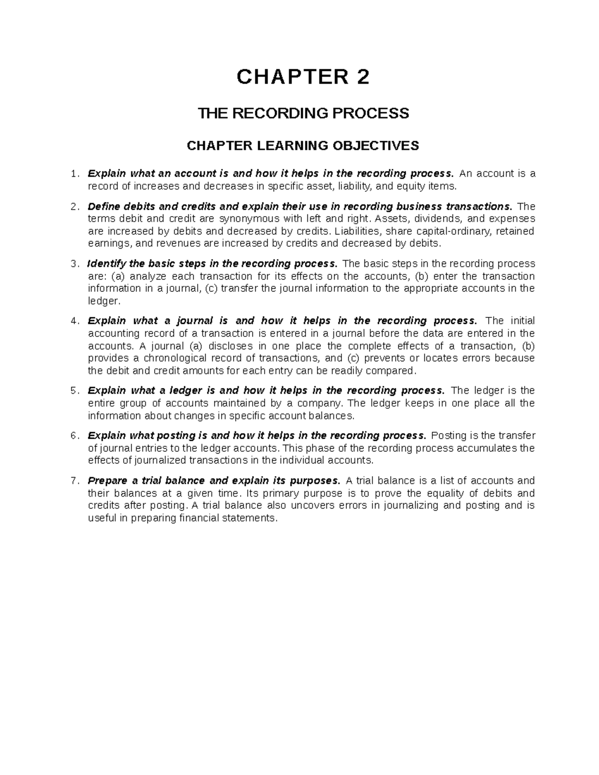 Ch02 - Recording Process Test Bank for Financial Accounting: IFRS 3e ...
