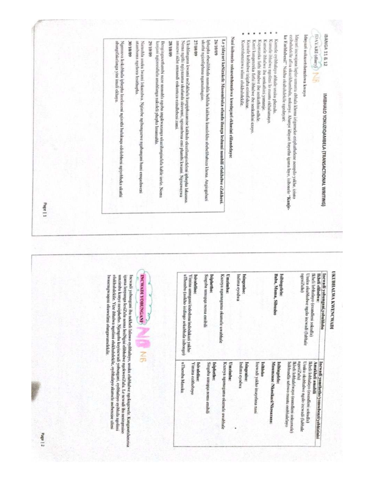 Zulu Grade 11 Transactional Writing Examples and Guidelines - Studocu