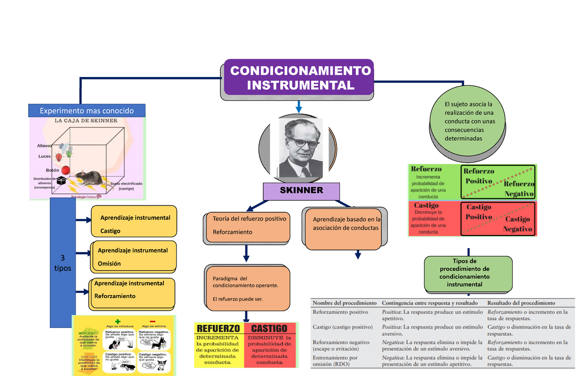 Mapa Conceptual Plantilla Power Point #8 - Paradigma del condicionamiento operante. El refuerzo ...