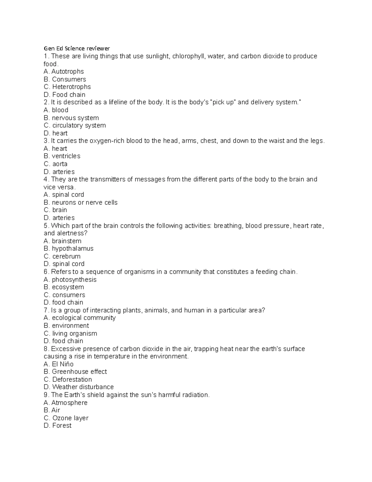 Filipino - Gen Ed - Review Questions and Answers - Studocu