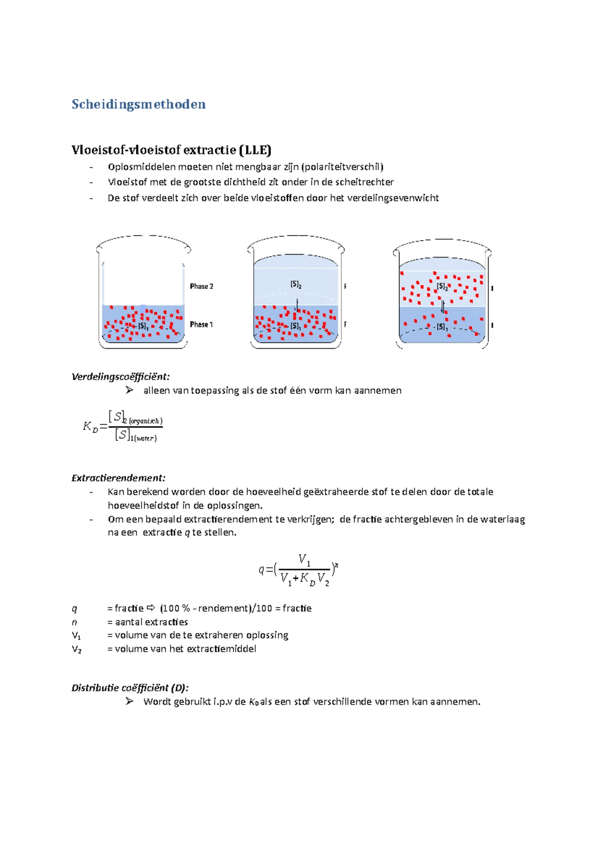 Scheidingsmethoden - Samenvatting Scheikunde Scheidingsmethodes ...