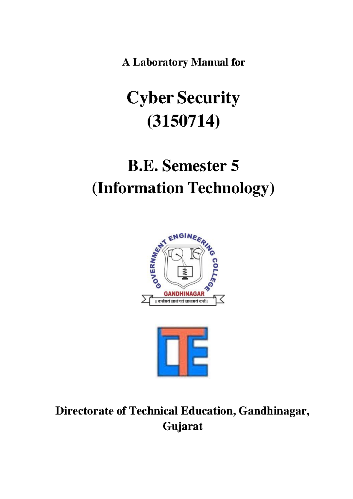 Cyber Security (3150714) Practical Manual for B.E. Semester 5 Students ...