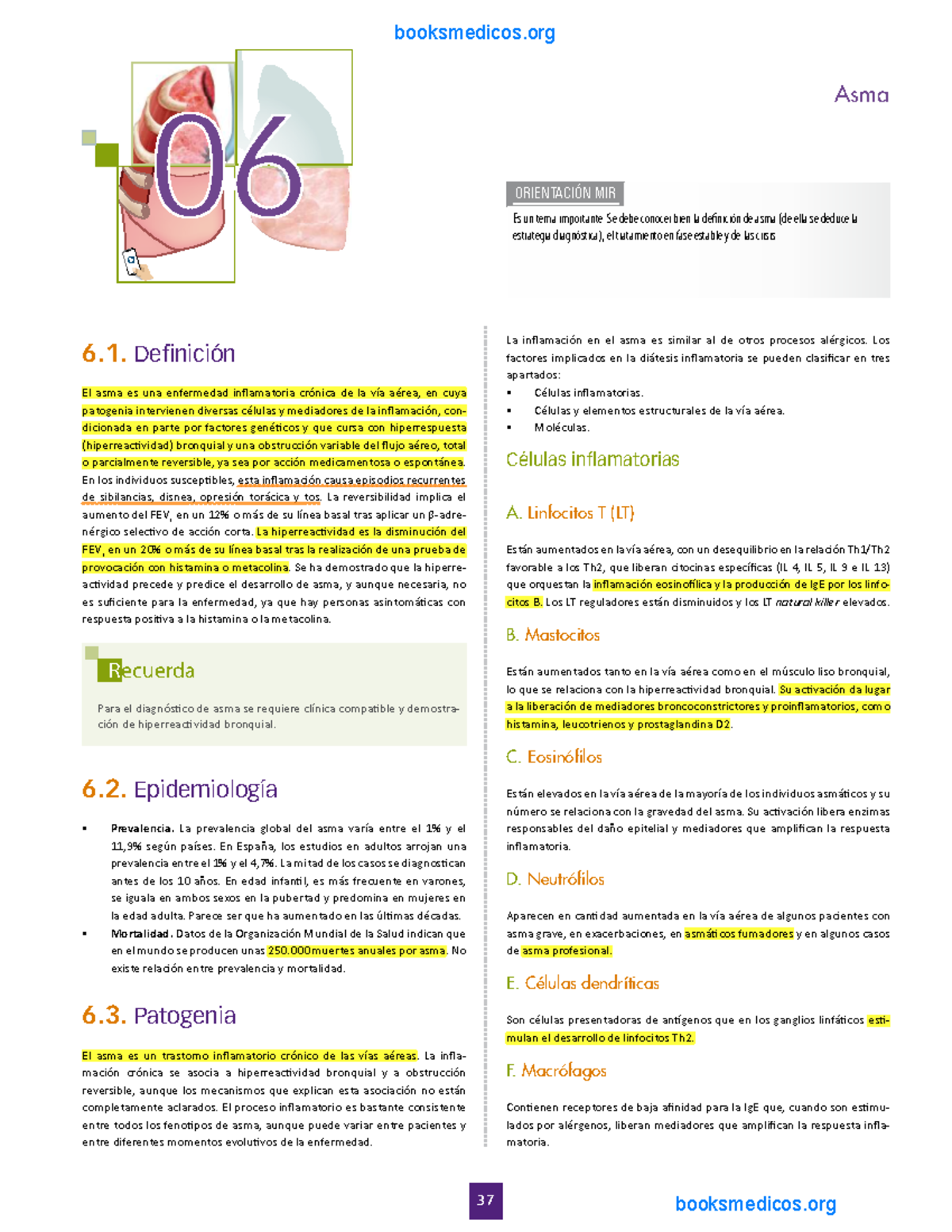 Asma 06: Apuntes y Estrategias Diagnósticas para el MIR - Studocu