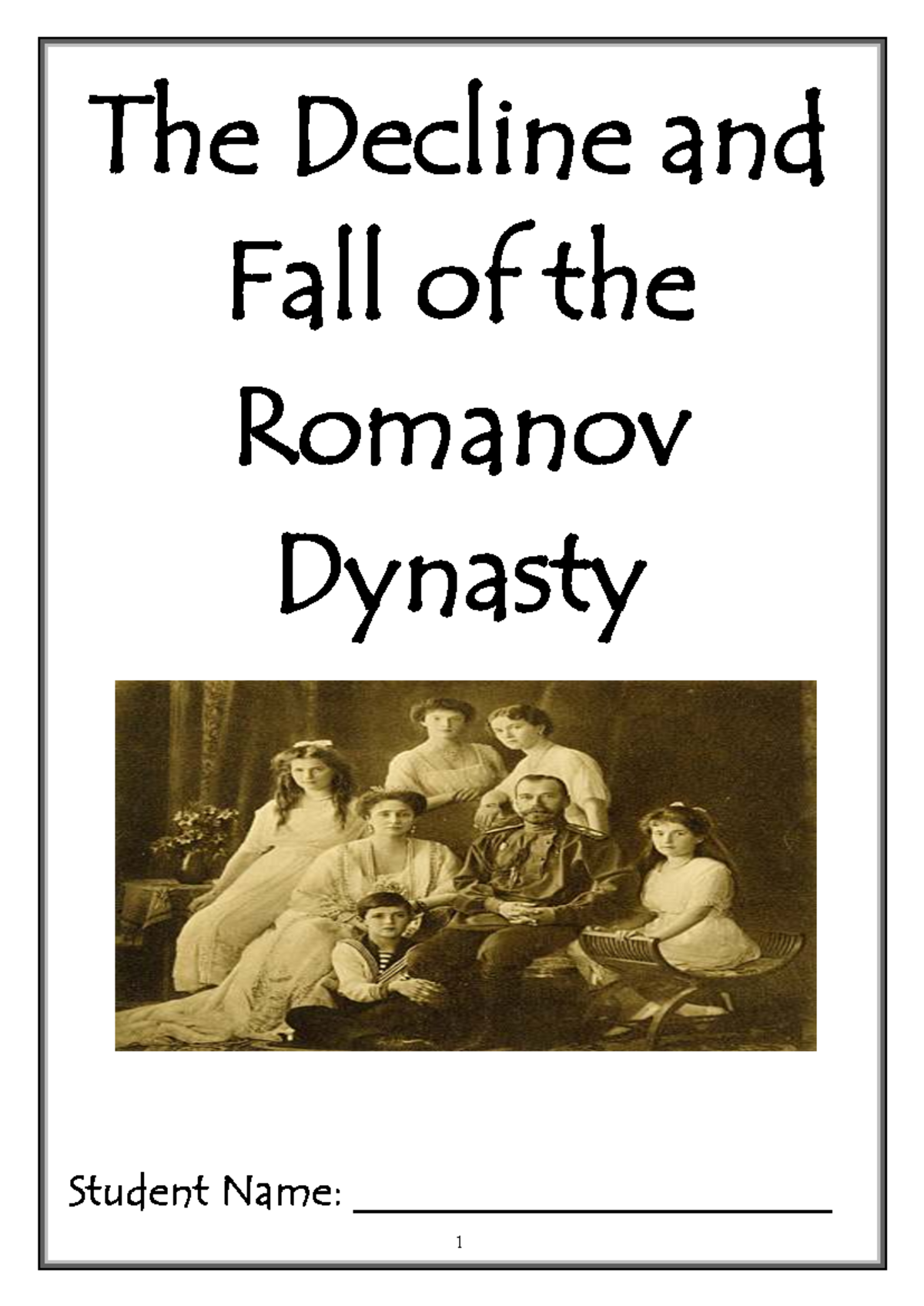 The Decline and Fall of the Romanov Dynasty: A Historical Analysis ...
